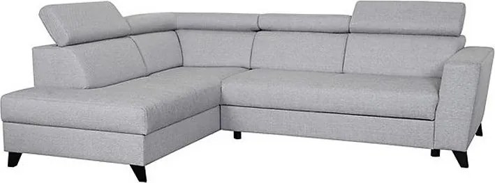Casarredo - Komfort nábytek Rohová sedací souprava PRADIS rozkládací s úložným prostorem, levá, látky A1 | potah: gemma 06,barva: N12 bílá