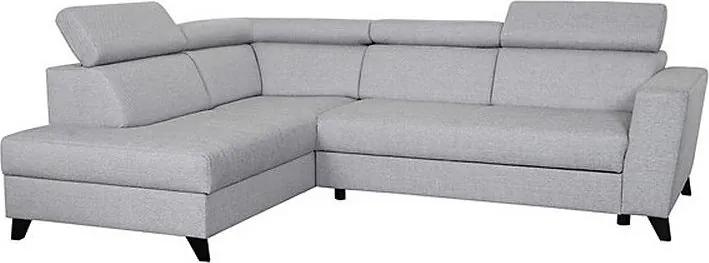 Casarredo - Komfort nábytek Rohová sedací souprava PRADIS rozkládací s úložným prostorem, levá, látky A1 | potah: lena 90,barva: N13 dub natural