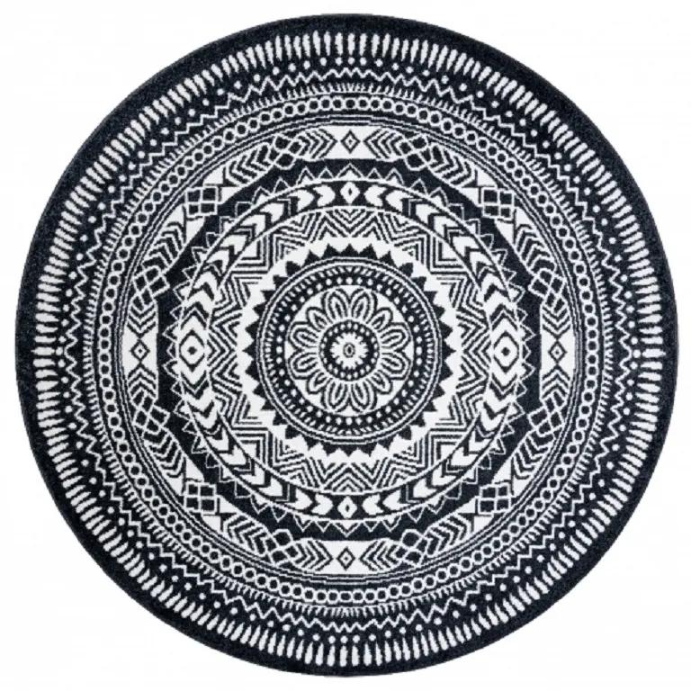 Dywany Łuszczów Kusový koberec Napkin black kruh ROZMĚR: 100x100 (průměr) kruh