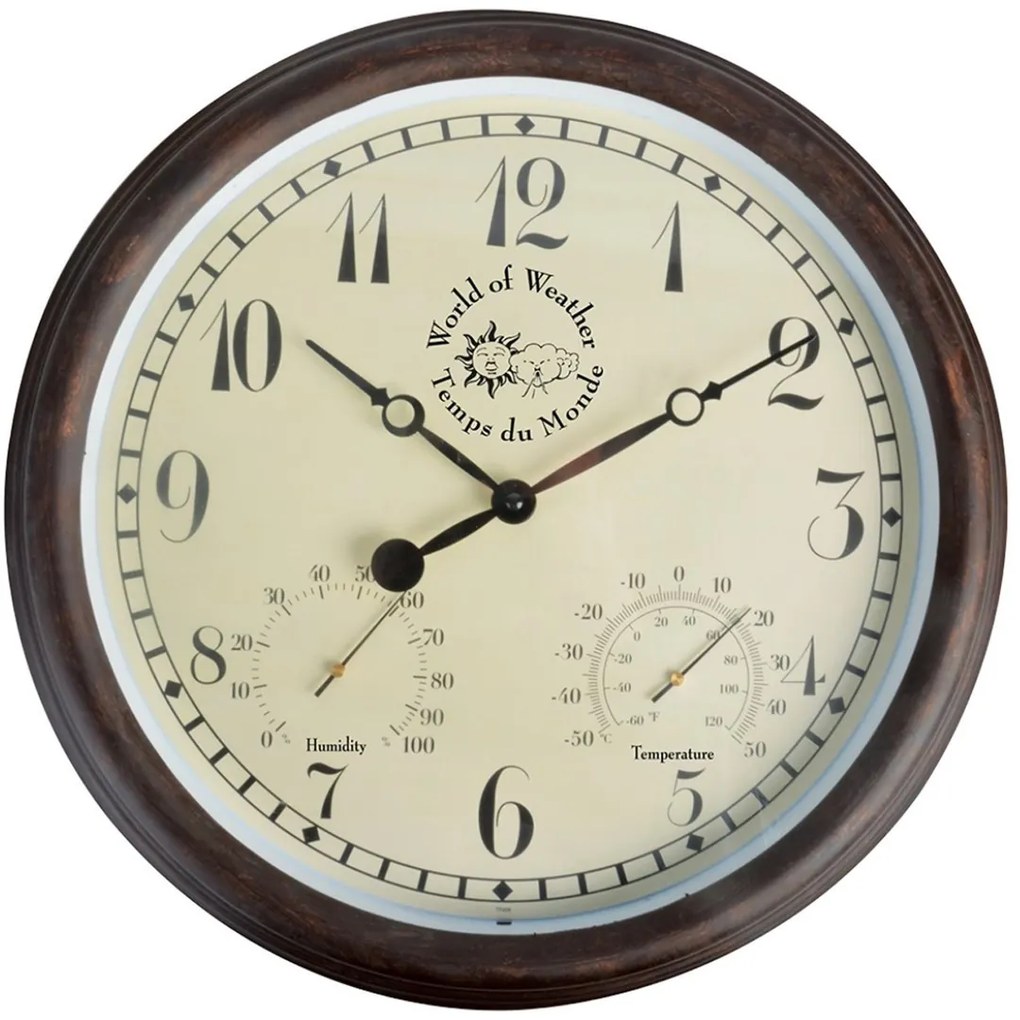 Nástěnné hodiny KOTE 38 cm hnědé