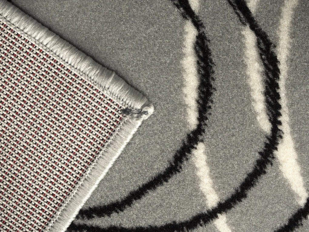 Alfa Carpets, Kusový koberec Circles grey, 160x230, šedá, chodba / předsíň