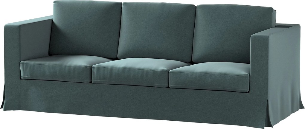 Potah na pohovku IKEA  Karlanda 3-místná nerozkládací, dlouhý barva zelená látka sametová