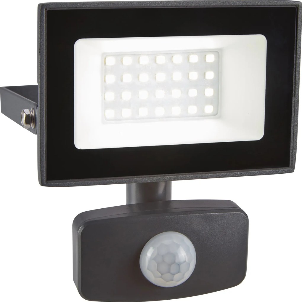 BWO LED reflektor 20 W 1800 lm 5000 K IP44 šedý 12,5 x 10 x 5 cm s detekt.pohybu