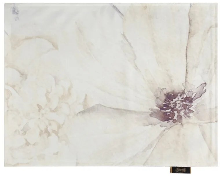Ubrus ubrousek 30x40 Velvet 6 prostírání krémově béžové sametové květy sada 4 ks Eurofirany
