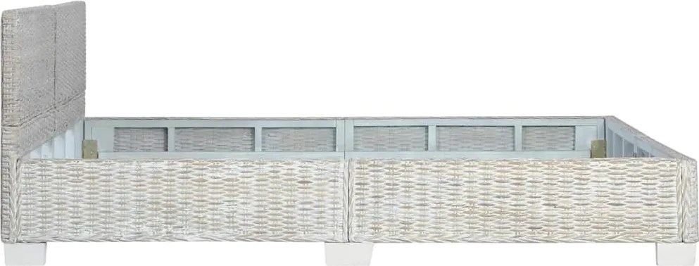 Rám postele šedý přírodní ratan 160 x 200 cm 283092