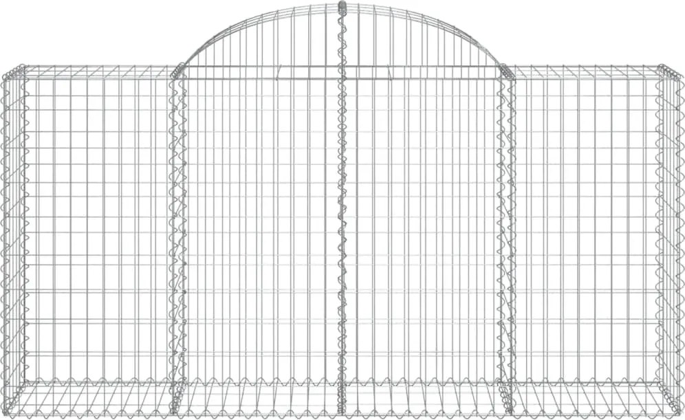 Klenuté gabionové koše 30ks 200x50x100/120cm pozinkované železo 3146337