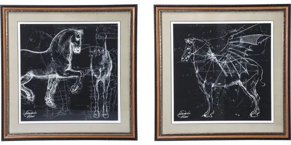 Obraz s rámem Horse Studies 110x110cm - více variant