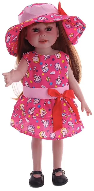 Šatičky s kloboučkem pro American girl a Baby Born 43-45 cm Varianty: Tm. růžové se psy