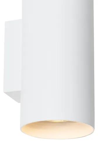 Designové nástěnné svítidlo bílé kulaté - Sab