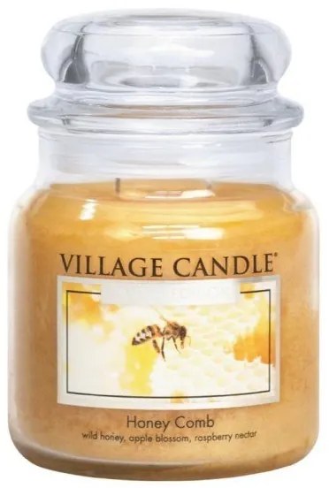 Village Candle Vonná svíčka ve skle, Medový Sen - Honey Comb 16 oz