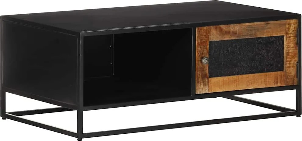 Konferenční stolek 90 x 50 x 35 cm hrubé mangovníkové dřevo 323149