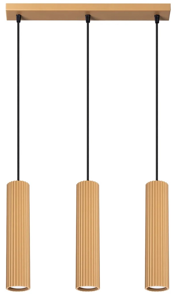 Sollux Lighting Závěsné svítidlo KARBON 3L zlaté