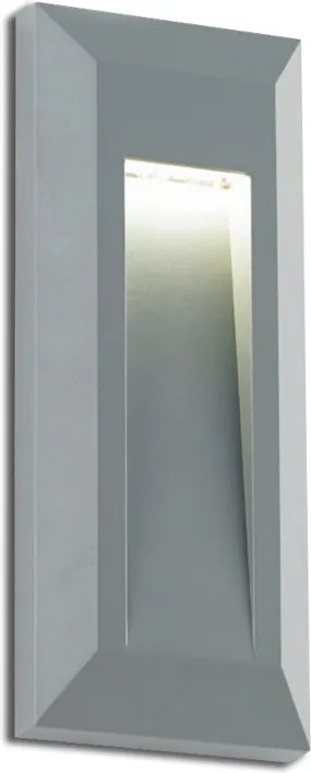 ACA DECOR Venkovní nástěnné LED svítidlo SLIM Grey 0,7W/230V/3000K/60Lm/65°/IP65/šedá