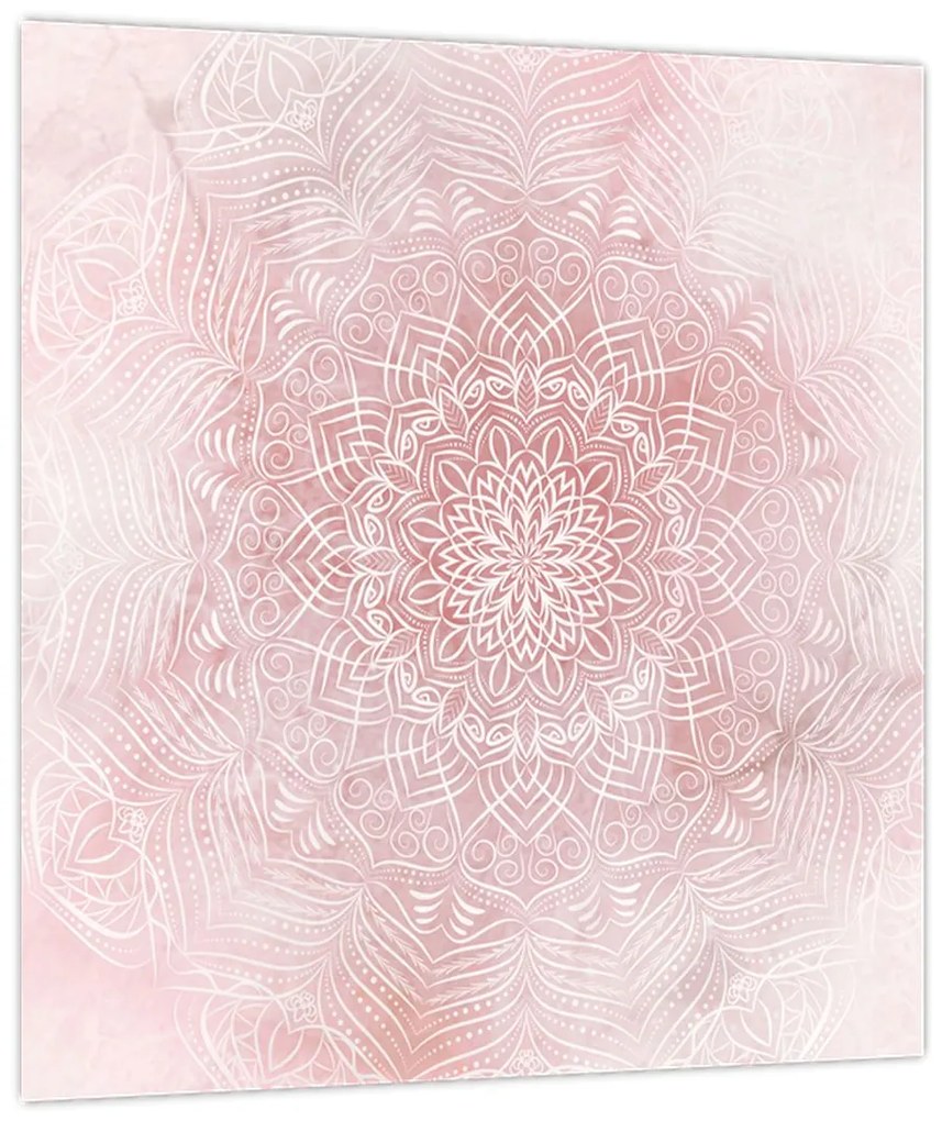 Obraz - Růžová mandala (30x30 cm)