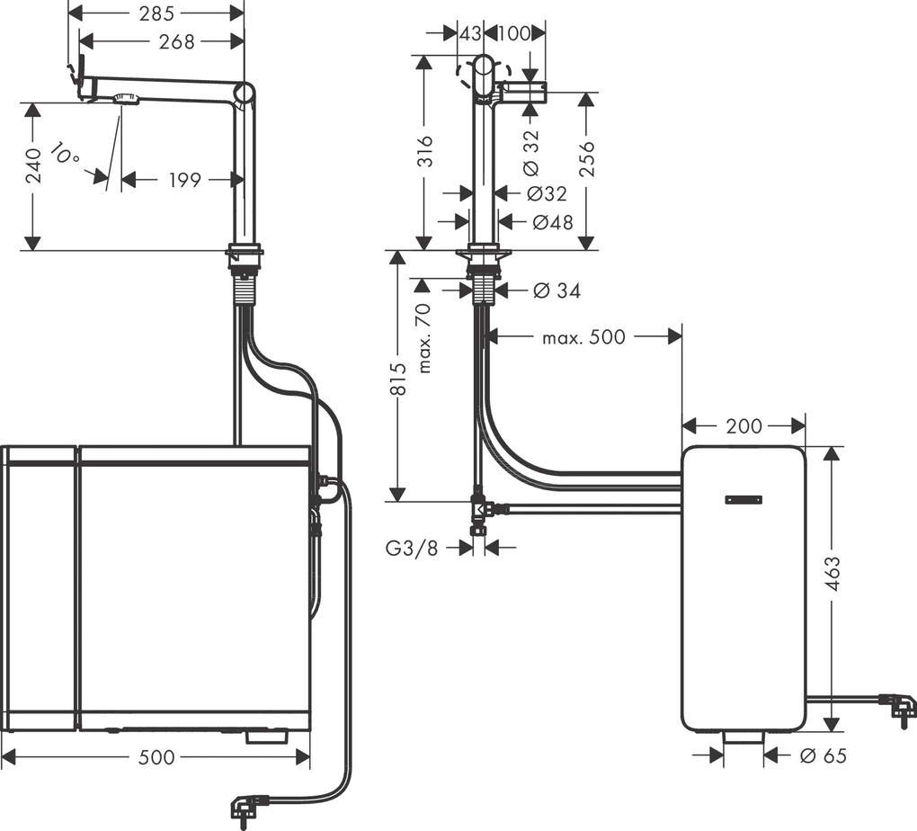 Hansgrohe Aqittura M91, sodaSystem 240, 1jet, chromová, HAN-76837000