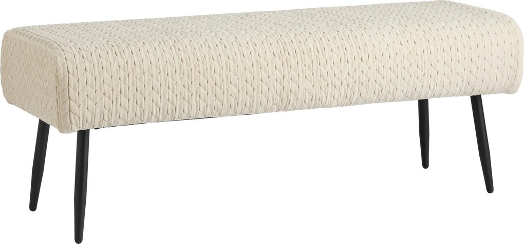 XXXLutz TABURETOVÁ LAVICE, kov, textil, kompozitní dřevo, 110/41/43 cm MID.YOU - Online Only lavice - 000756002901