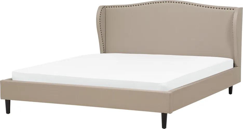 Čalouněná béžová postel 180x200 cm - COLMAR