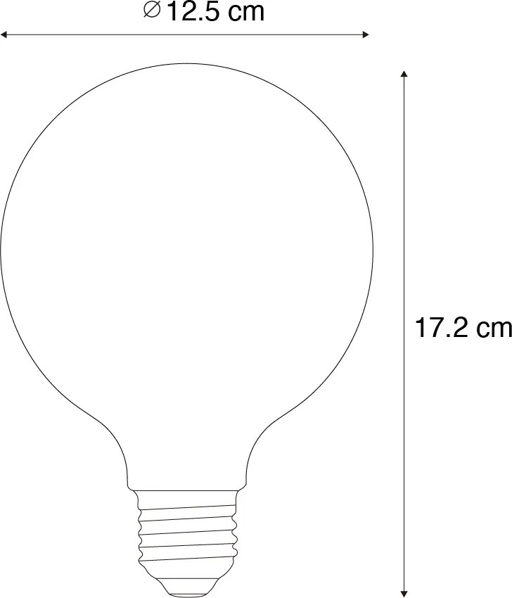 Chytré stmívatelné LED žárovky E27 G125 matné 7W 806lm 2700-6500K