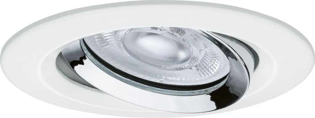 P 92422 LED vestavné svítidlo Nova Plus GU10 Flat IP65 93mm 4,9W 230V stmívatelné 4000K bílá mat/chrom - PAULMANN