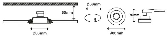 Briloner 7149-039-SADA 3xLED Stmívatelné koupelnové svítidlo 1xGU10/5W/230V IP23