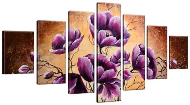 Obraz na plátně Rostoucí fialové květy 210x100cm 1506A_7A