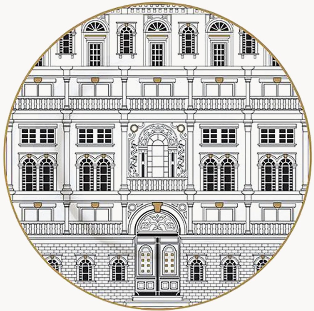 Sada porcelánových dezertních talířů Palazzo, 4 díly