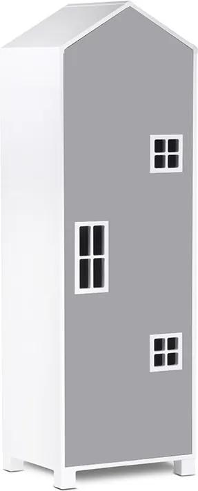 KONSIMO Dětská šatní skříň MIRUM 05 bílá šedá