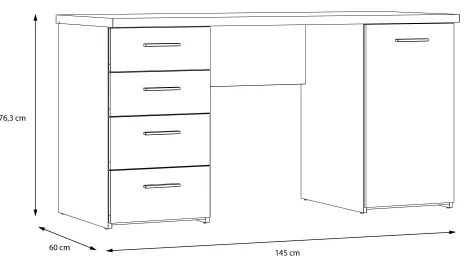 Psací stůl ARENO bílá