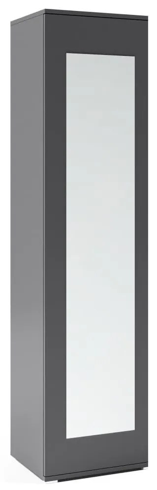 Šatní skříň Emi 45 cm se zrcadlem - grafit