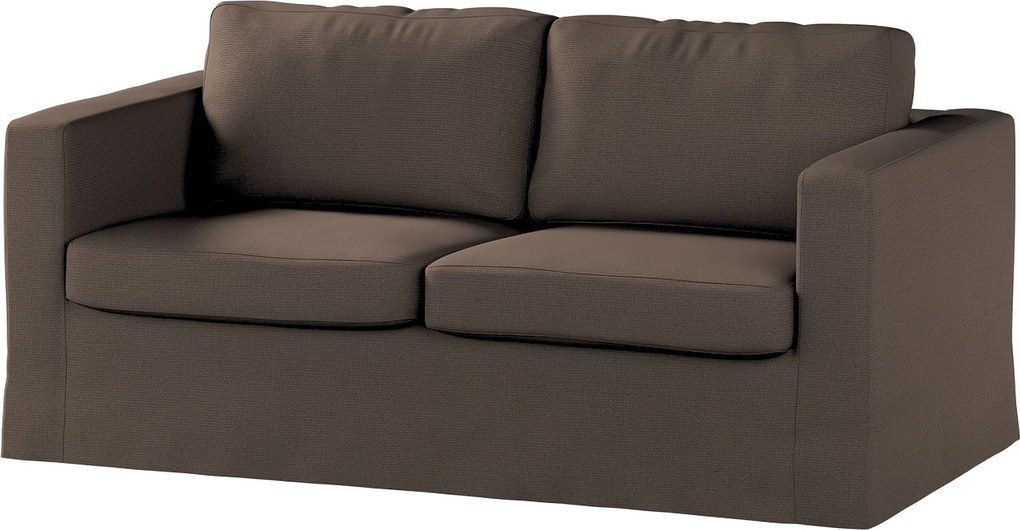 Potah na pohovku IKEA Karlstad 2-místná , nerozkládací, dlouhý barva hnědá látka pletený vzor