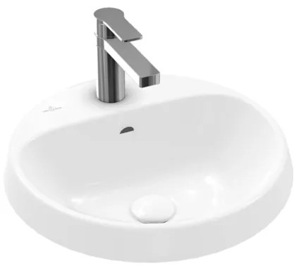 VILLEROY & BOCH Villeroy Boch Architectura - Zápustné umyvadlo, 450x450x170 mm, s přepadem, alpská bílá CeramicPlus 5A6545R1