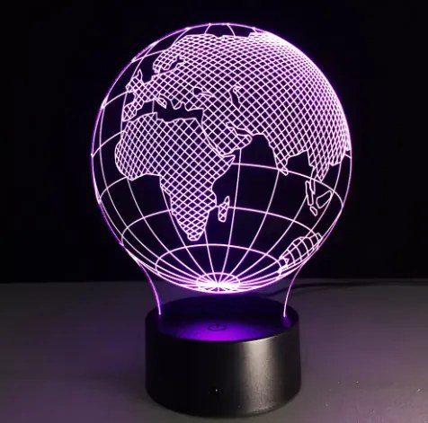 Madrid Magnificence Globe - LED lampa - 7 různých barev - USB - P108
