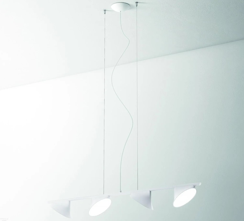 Axo light SPORCHI4BCXXLED Orchid, bílé závěsné svítidlo, 4x15W LED 3000K stmívatelné, délka 133,5cm