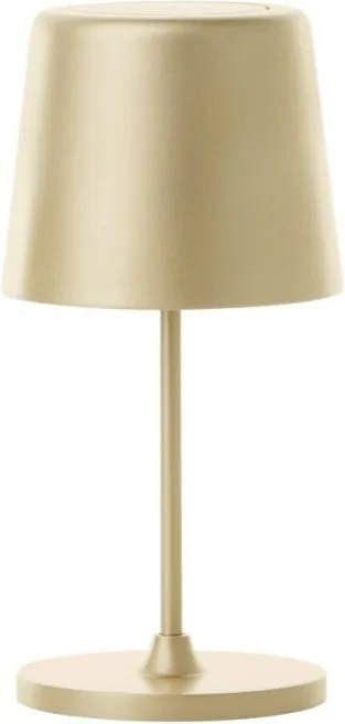 Brilliant G90939/16 Venkovní AKU stolní lampa KAAMI zlatá USB-C