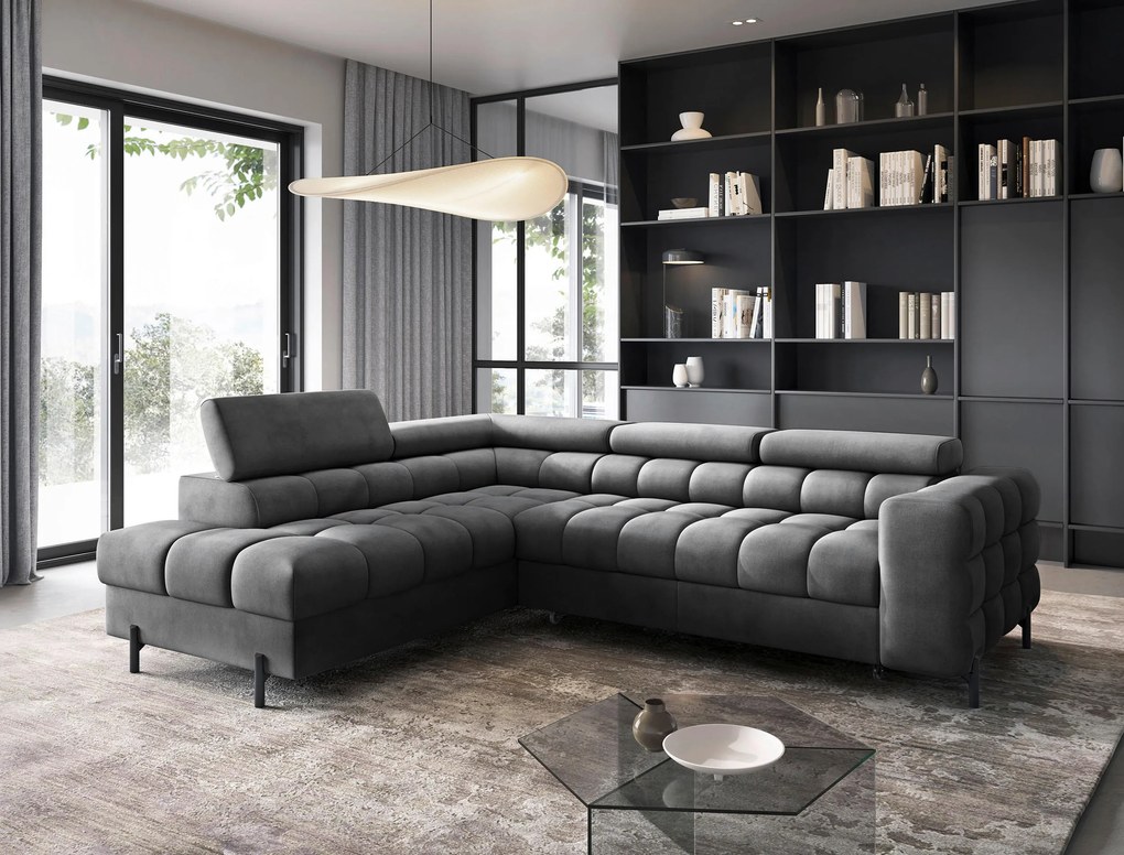 XXXLutz ROHOVÁ SEDAČKA, textil, tmavě šedá P & B - Sedací soupravy - 00000L001205