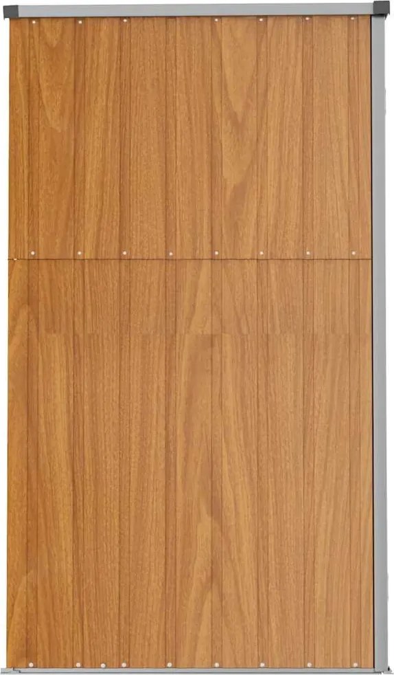 Zahradní kůlna na nářadí hnědá 225x89x161 cm pozinkovaná ocel 316216