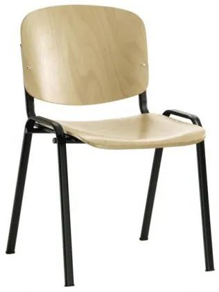 Alba Dřevěná židle ISO P06 područky + plastový stolek Barva kostry šedá kostra (metallic)
