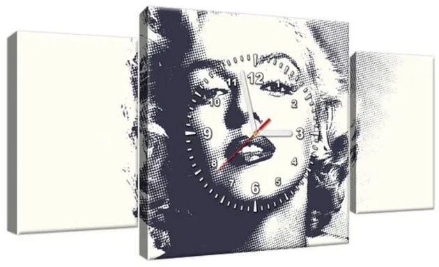 Tištěný obraz s hodinami Marilyn Monroe 80x40cm ZP735A_3AX