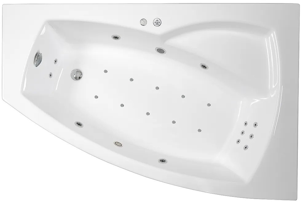 Arttec Thaleila Flat 160 x 105 cm PAN04383 vana hydromasážní akrylátová pravá