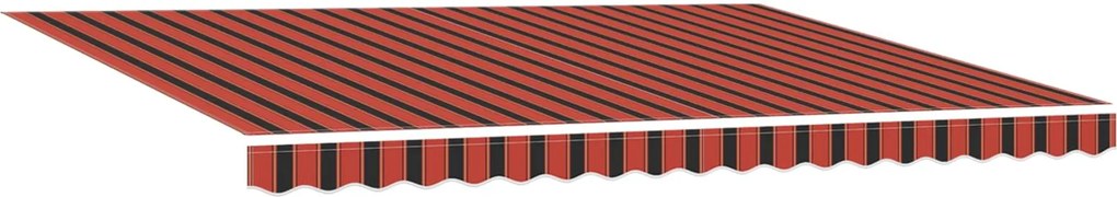 Stahovací markýza Červená a černá 450 × 300 cm Plátno a hliník 3330889