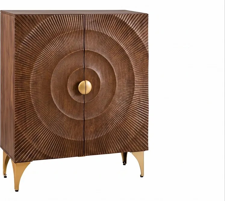 Designová vysoká komoda Venetia 120 cm hnědé mango