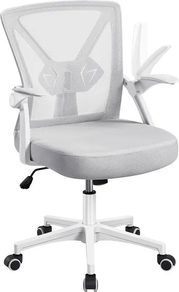Kancelářská židle Yaheetech – světle šedá, 59 cm (šířka) × 57,5 cm (hloubka) × 90 cm – 100 cm (výška) (267709144495)