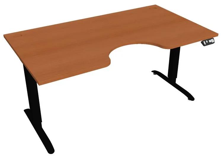 Hobis Motion Elektr. nastavitelný stůl 160x90 s pamětí - HOBIS ERGO MOTION MSE 2M 1600 Dekor stolové desky: třešeň, Barva kovové podnože: černá
