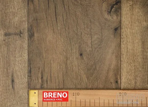 Breno PVC TOPTEX Valley Oak 639M – teplé hnědé dřevo, šíře 400 cm