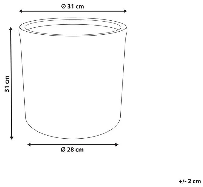 Květináč ⌀ 31 cm zlatý/hnědý VOULA Beliani