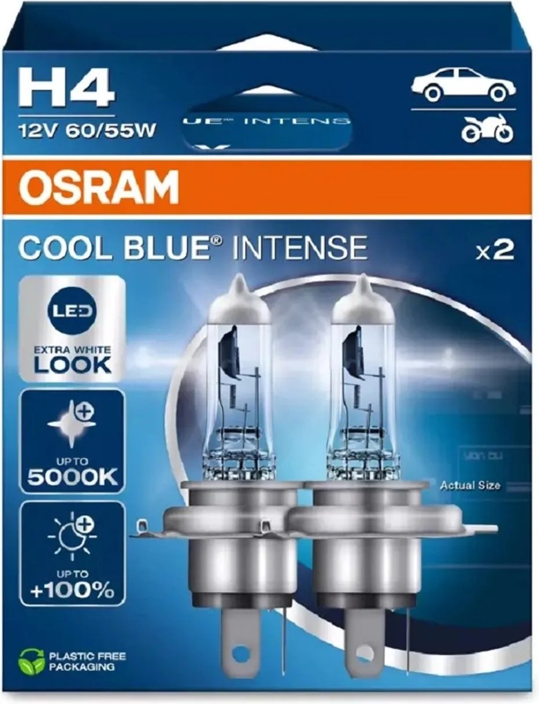 OSRAM Autožárovka Cool Blue Intense (Next Gen) H4, 60/55W, 12V, 2 ks (HFB ECO)