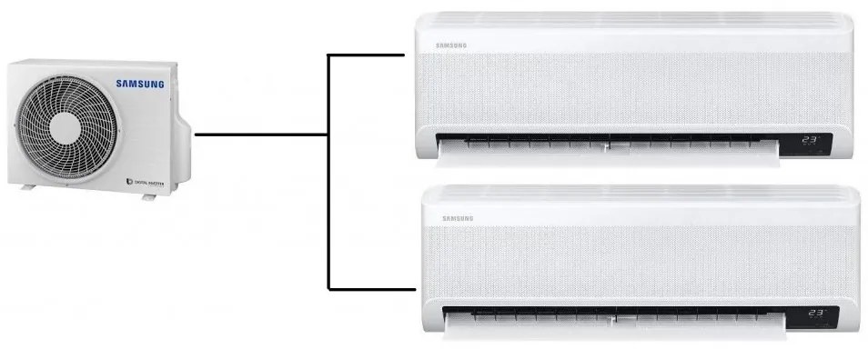 Samsung Klimatizace Wind Free Elite 1+2 (3,5kW + 3,5kW) R32