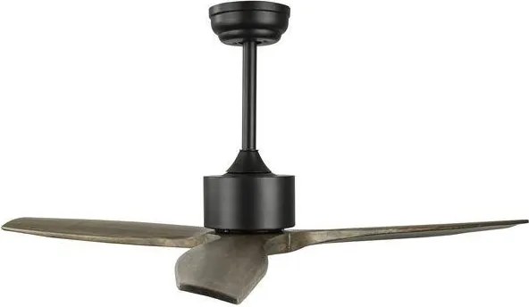 NV 5231301 Stropní ventilátor VENTO tělo z oceli černá a dřevěné listy - NOVA LUCE