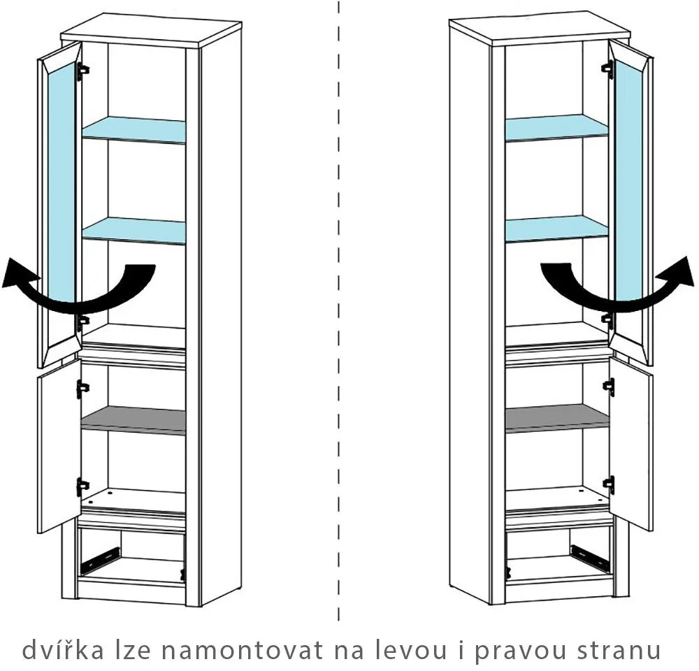 Obývací stěna se skříní MONTANA d | 6 dílů | 270 cm + 140 cm + 120x60 cm | lefkas