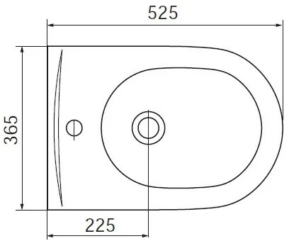 Vima 401 - BOSA Závěsný bidet 36,5x52,5 cm, bílá